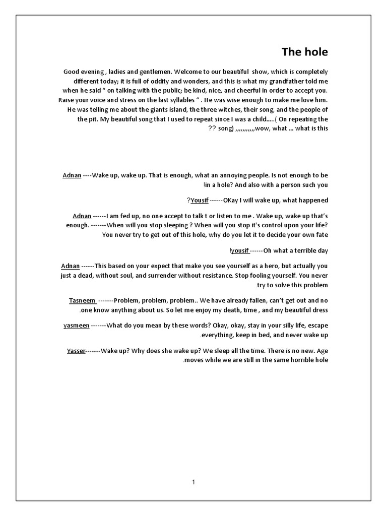 The Hole | PDF