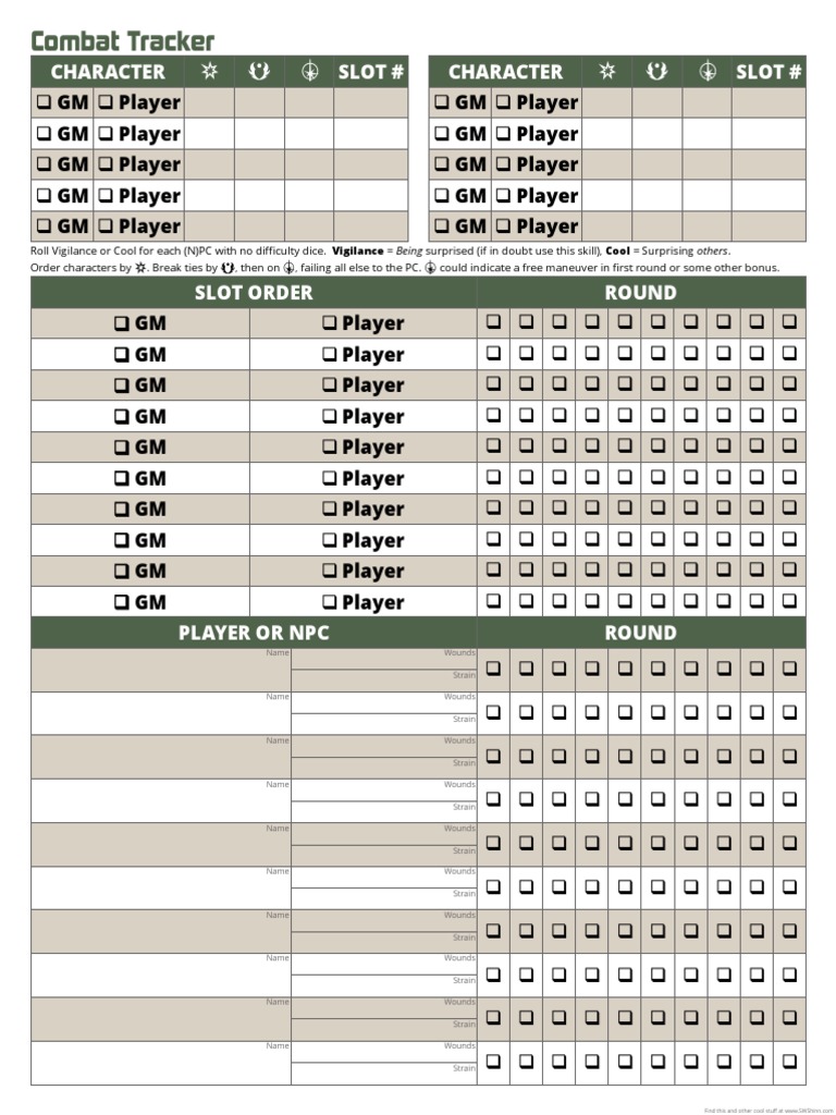Initiative Tracker for 5E Combat | PDF | Tabletop Games | Role Playing ...