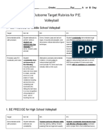 TGFU Volleyball: A Game Performance Assessment Instrument (GPAI) | PDF ...