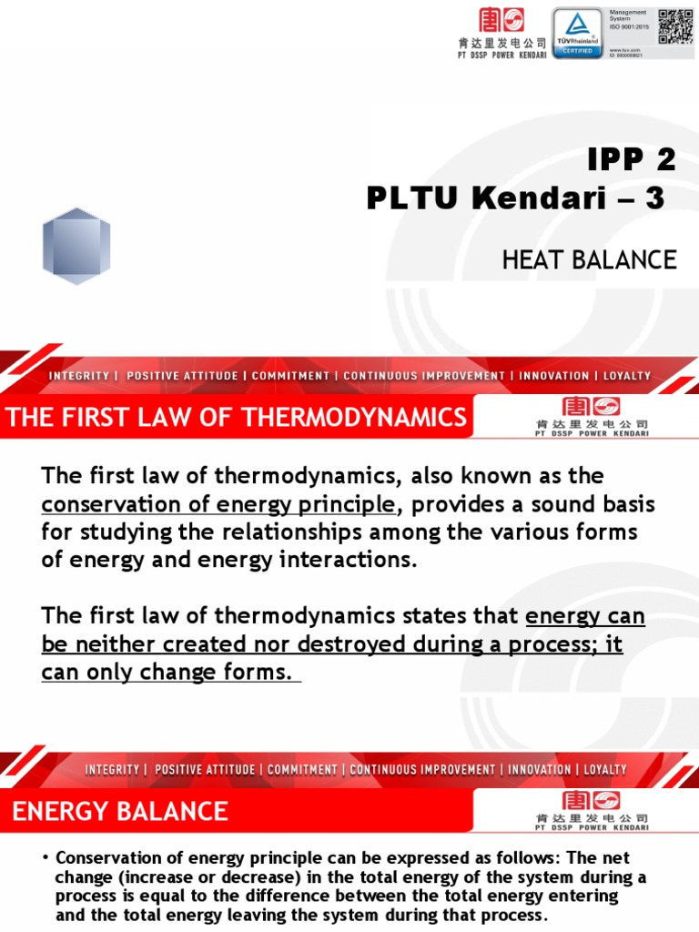 Ipp 2 PLTU Kendari - 3: Heat Balance | PDF | Heat | Laws Of Thermodynamics