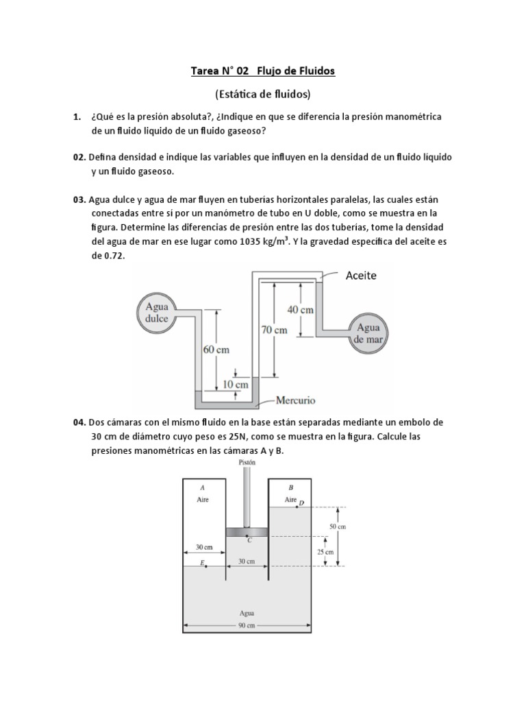 Tarea 02 - Flujo de Fluidos | PDF