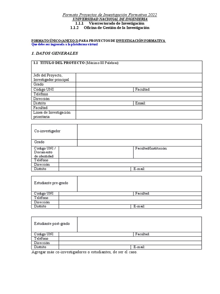 Anexo 2 FORMATO INV FORM 2022 A | PDF