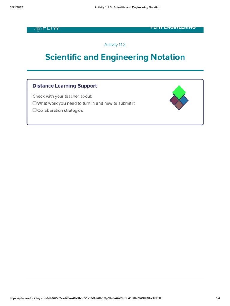 Activity 1.1.3 - Scientific & Engineering Notation - Digital Electronics | PDF | International ...