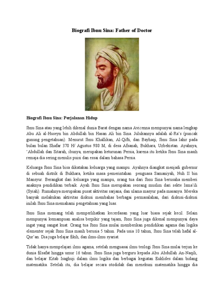 Biografi Ibnu Sina | PDF