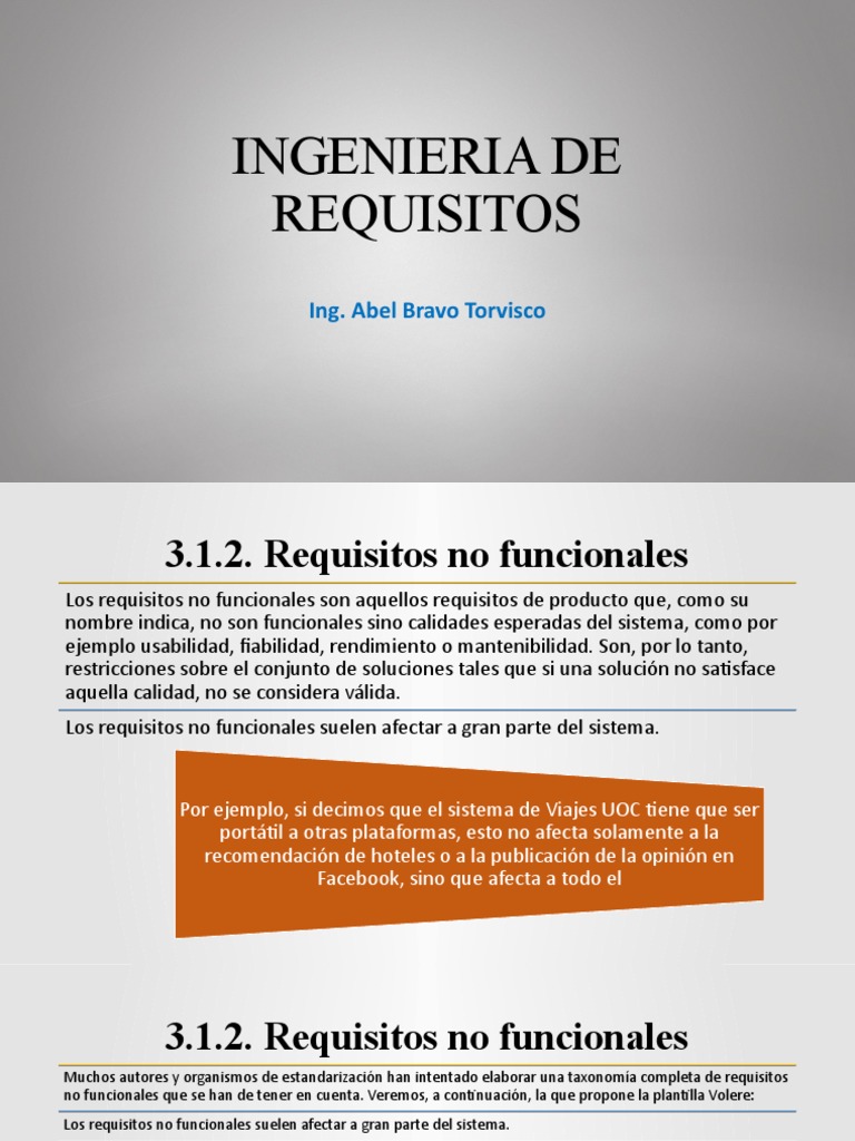 Sesion 4 Tipos de Requisitos | PDF | Usabilidad | Informática