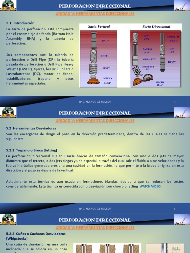 Unit V - Directional Drilling Tools | PDF | Herramientas | Energía cinética