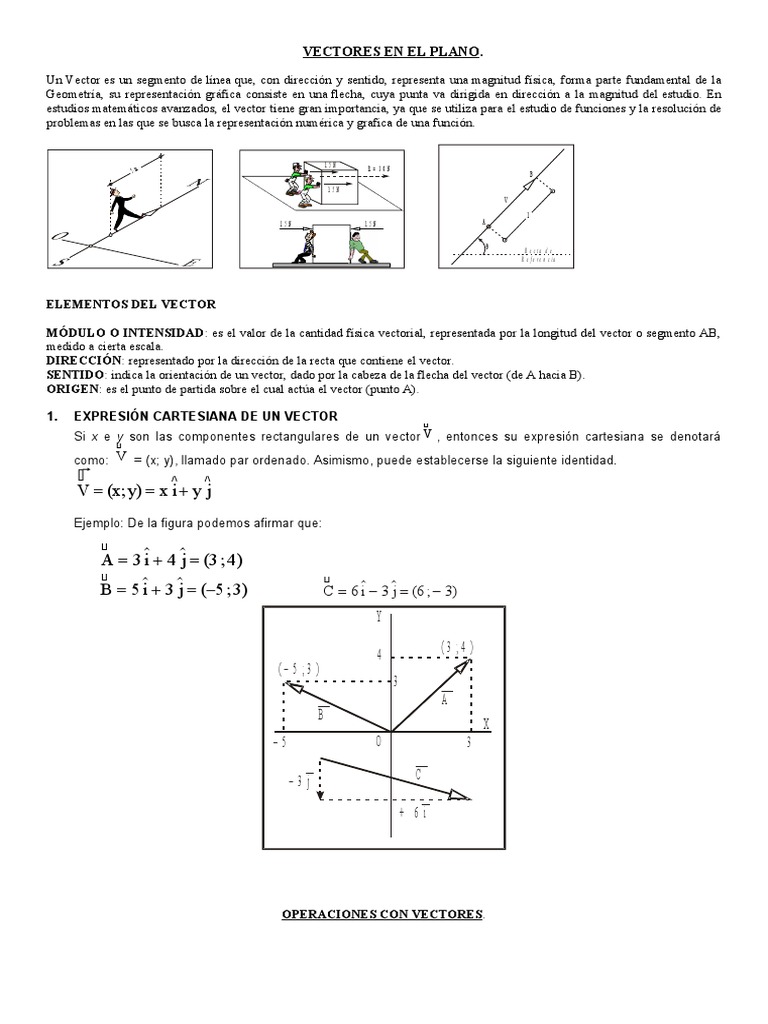 VECTORES | PDF | Vector Euclidiano | Escalar (Matemáticas)
