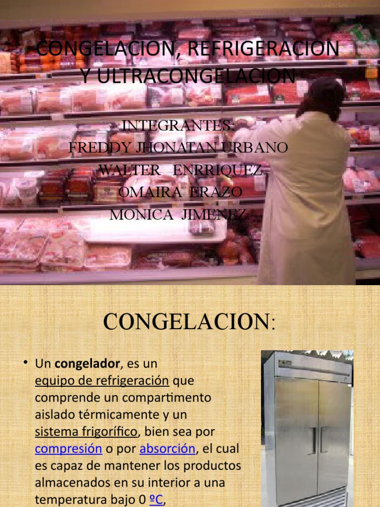 Técnicas de Conservación: Congelación y Refrigeración | PDF | Alimentos ...