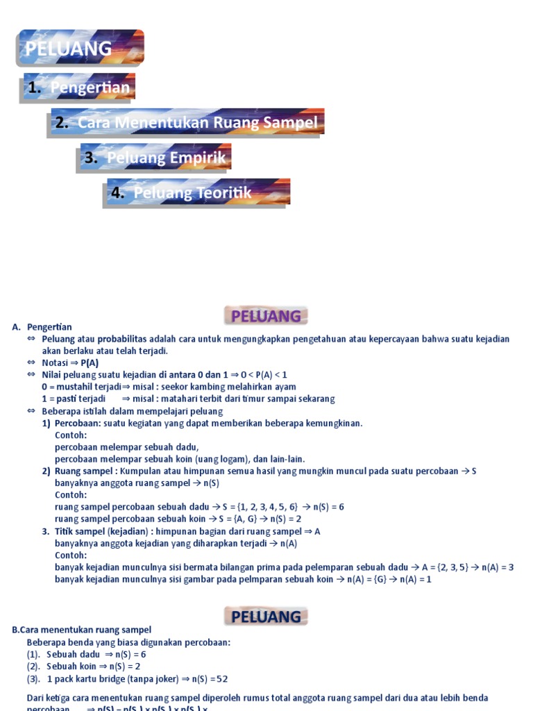 Peluang (Empirik Dan Teoritik) | PDF
