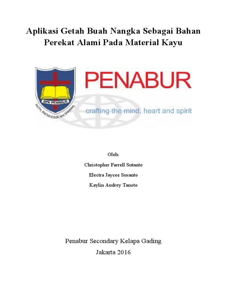 Getah Nangka: Perekat Alami Kayu | PDF