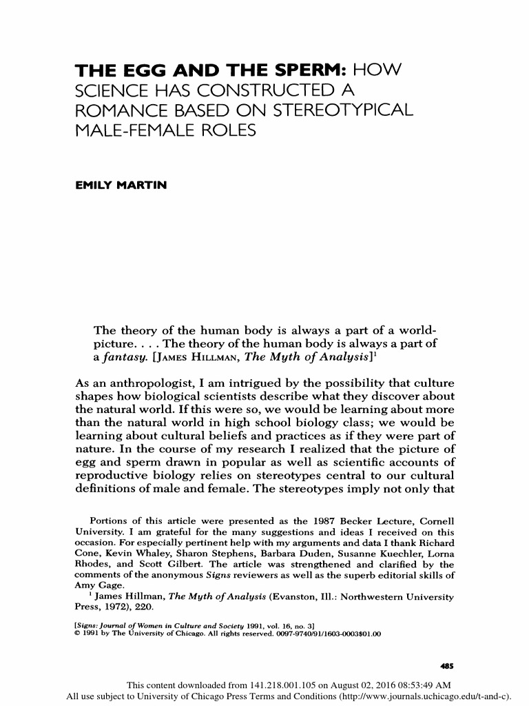 Martin 1991 - The Egg and The Sperm | PDF | Fertilisation | Ligand ...