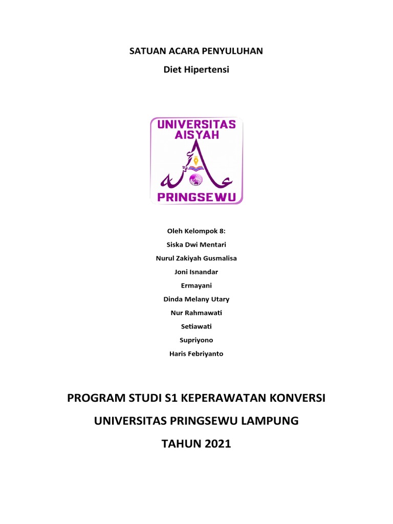 SAP Diet Hipertensi | PDF