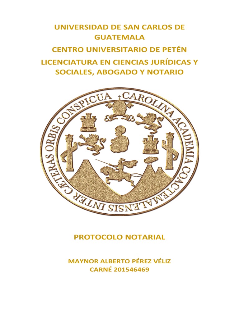 Portada Protocolo Notarial | PDF