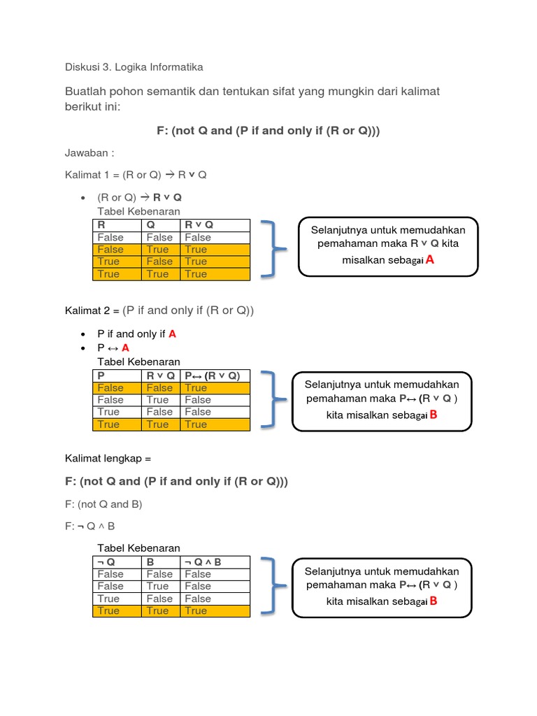 Diskusi 3 Logika Informatika | PDF