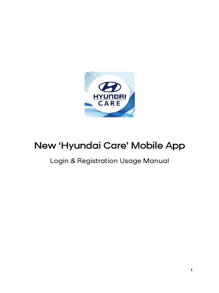 Hyundai Care APP Registration Login Process | PDF | Password ...