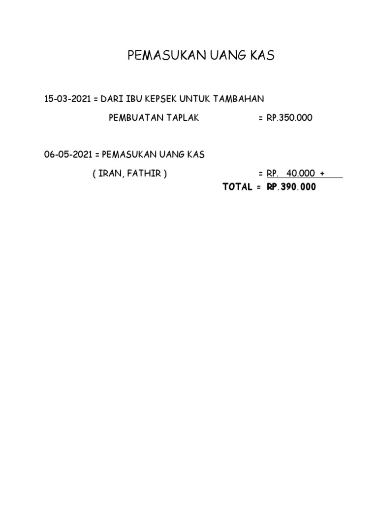 Uang Kas | PDF