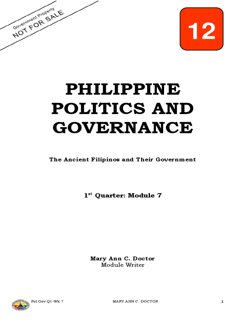 Politics and Governance Module 7 | PDF | Philippines