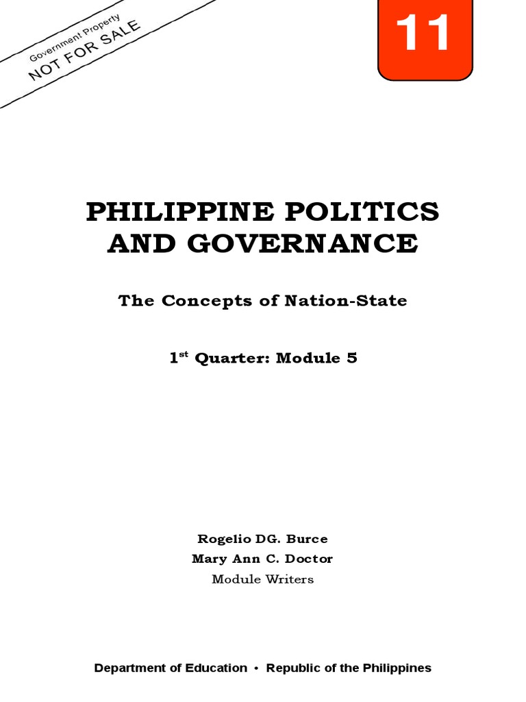 Philippine Politics and Governance: The Concepts of Nation-State | PDF ...