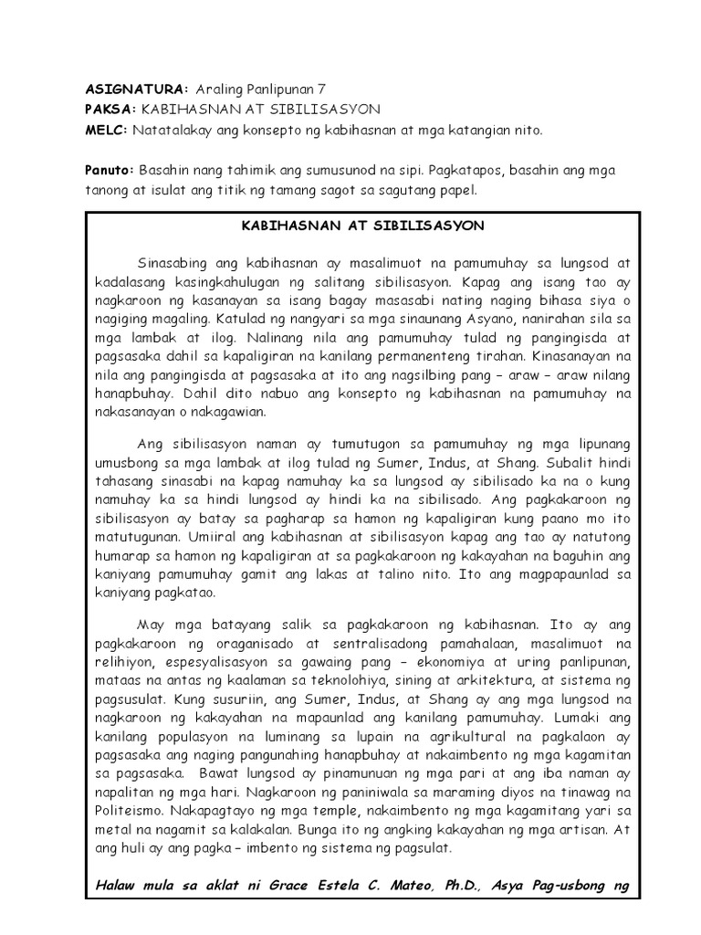 Reading Selections | PDF