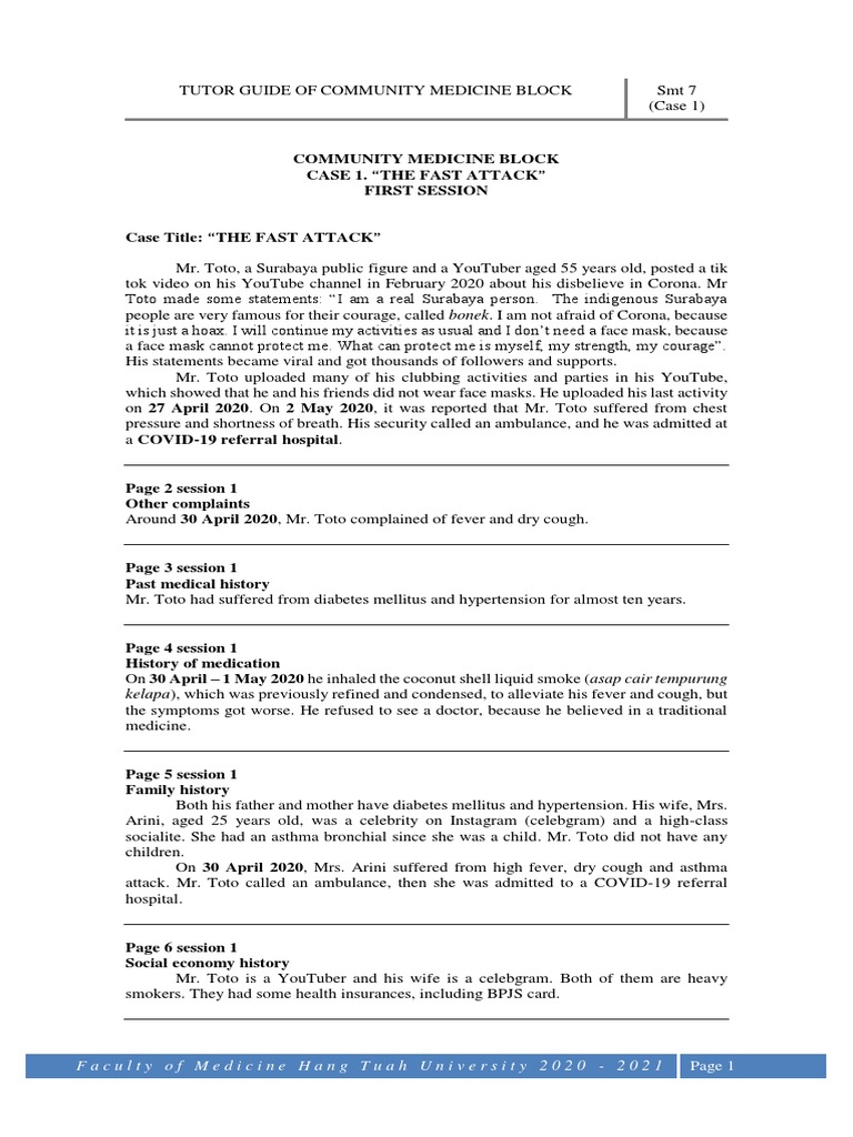 Commed Case 1 | PDF | Social Stigma | Epidemiology