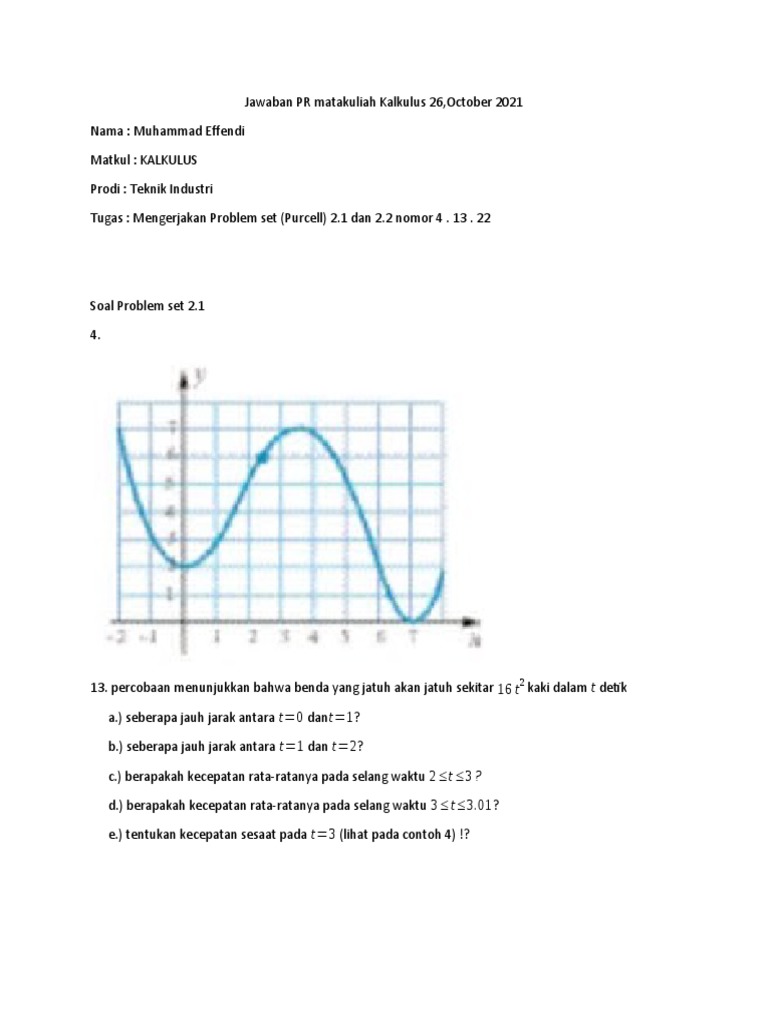 Jawaban PR Kalkulus Purcell 2021 | PDF
