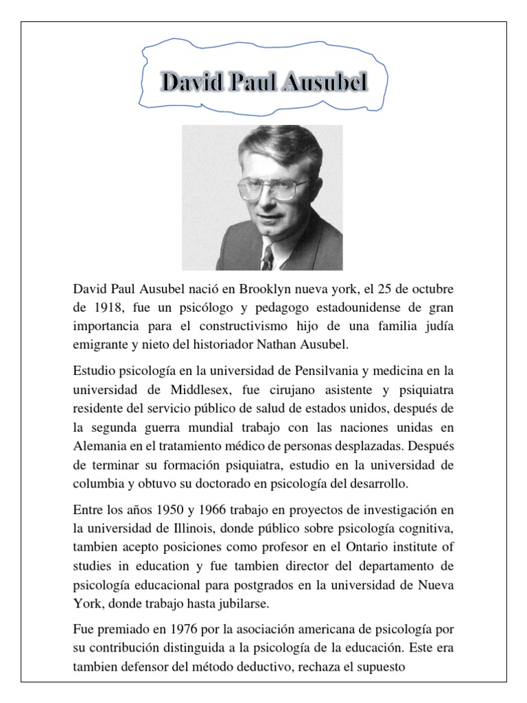 David Paul Ausubel | PDF