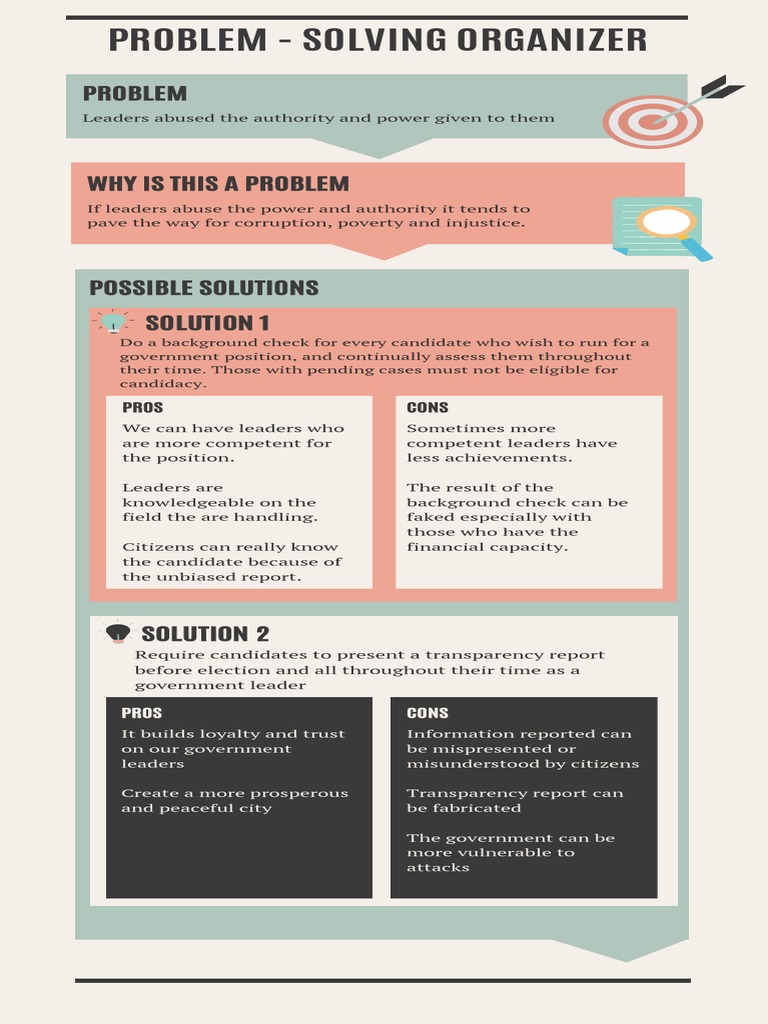 Problem - Solving Organizer | PDF | Voting | Crime & Violence