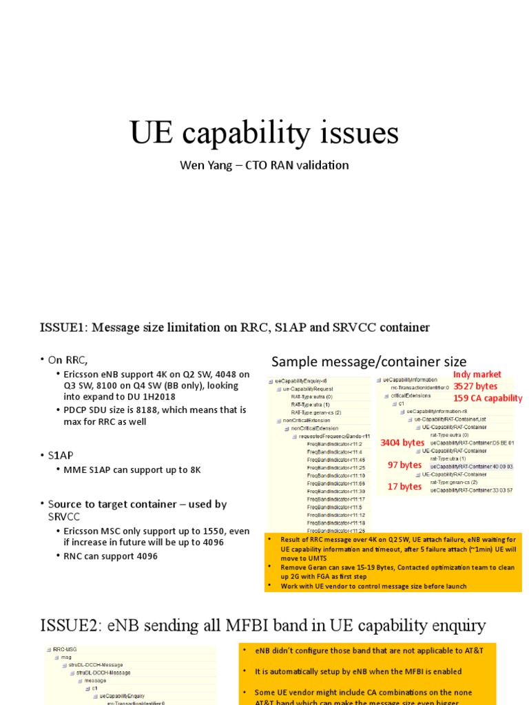 UE Capability Issues | PDF | Mobile Telecommunications | Apple Inc.