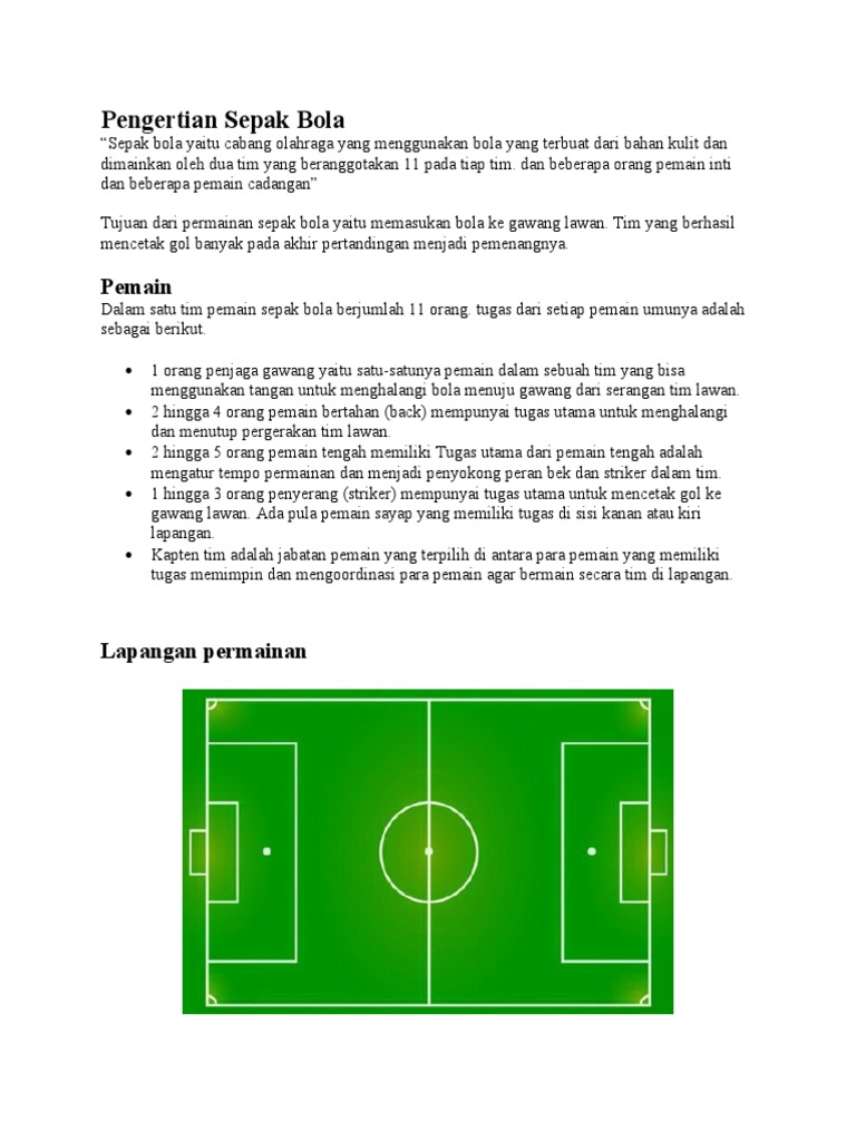 Pengertian Sepak Bola | PDF