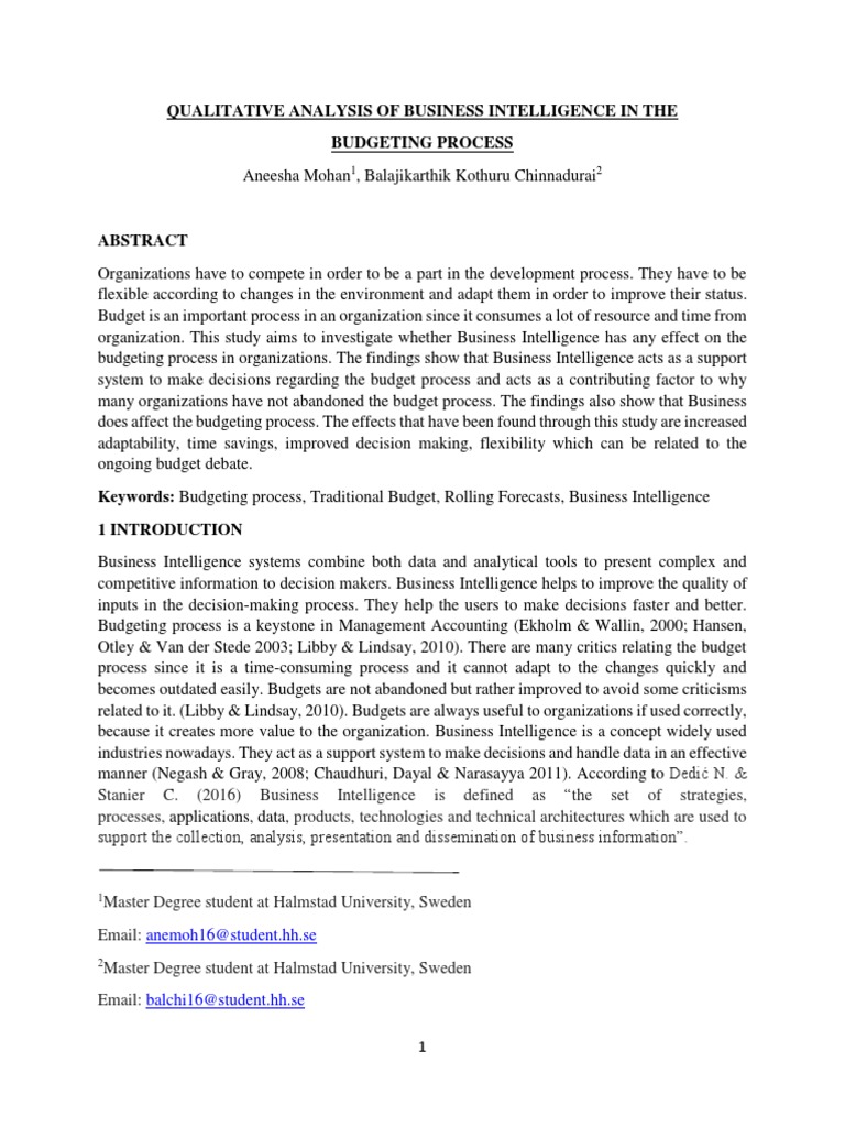 FULLTEXT01 | PDF | Business Intelligence | Decision Making