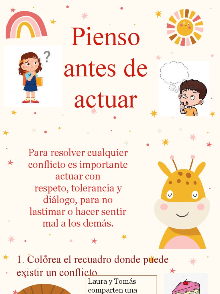 Pienso Antes de Actuar 1 ° y 2 ° | PDF