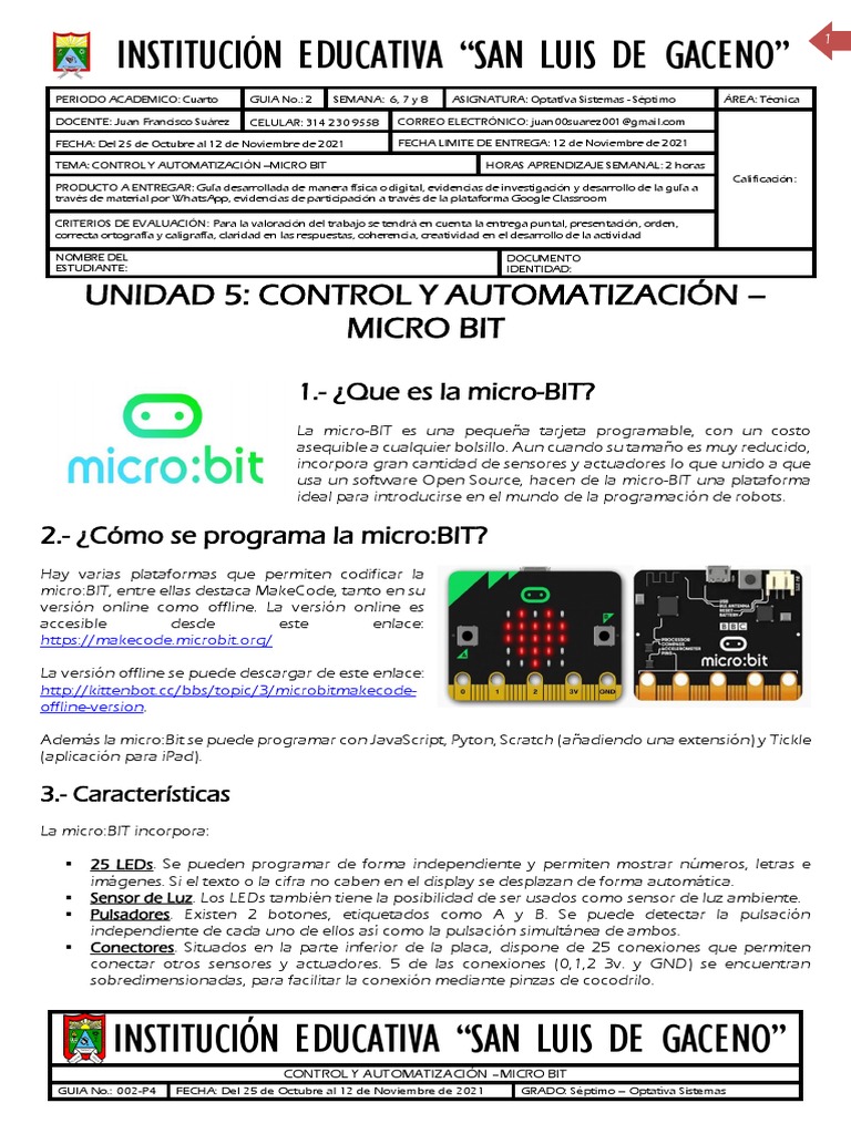 Introducción a la micro:BIT: características, programación y ejemplos ...