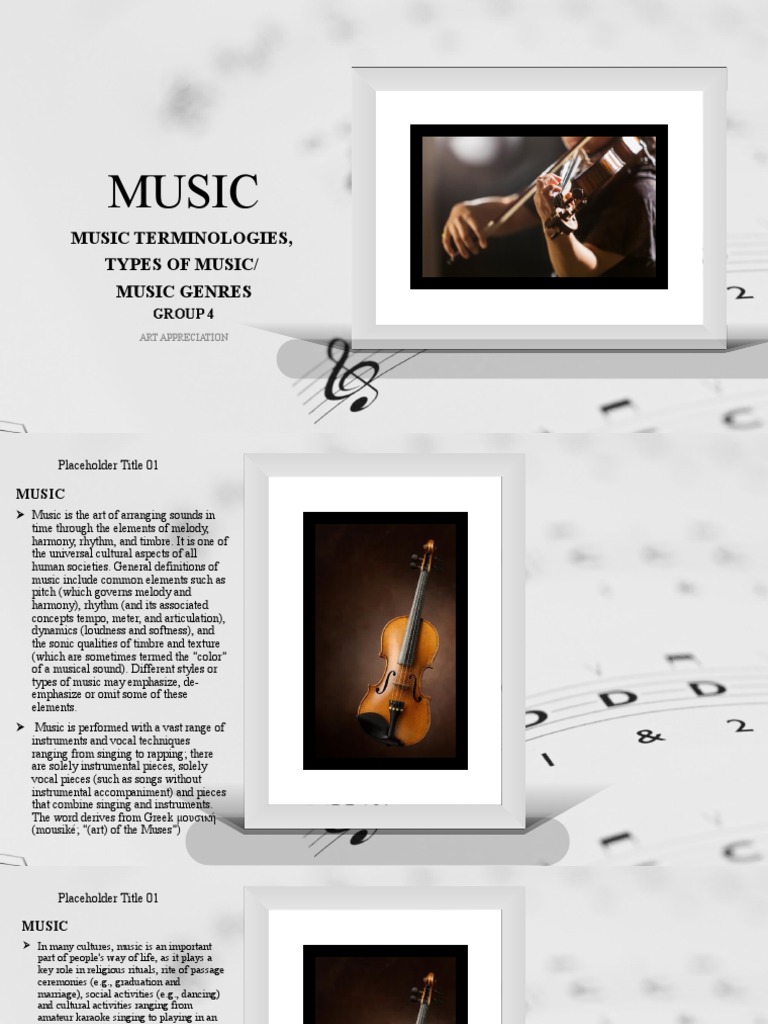 Music: Music Terminologies, Types of Music/ Music Genres | PDF ...