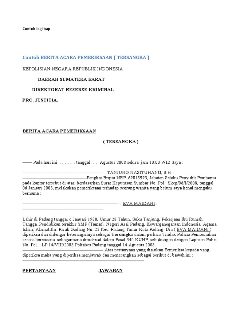 Contoh 2 Bap TSK | PDF | Hukum