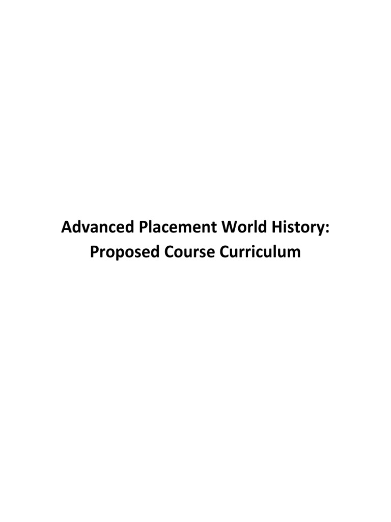 2017 AP World Syllabus | PDF | Globalization | Imperialism