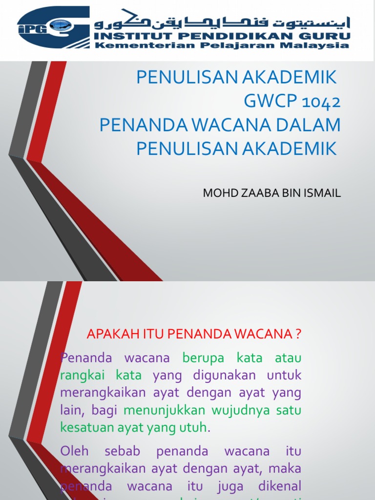 Topik 3 - Penanda Wacana Dalam Penulisan Akademik | PDF