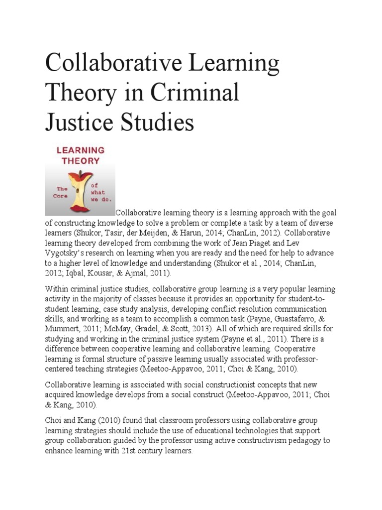 Collaborative Learning Theory in Criminal Justice | PDF | Learning | Learning Theory (Education)