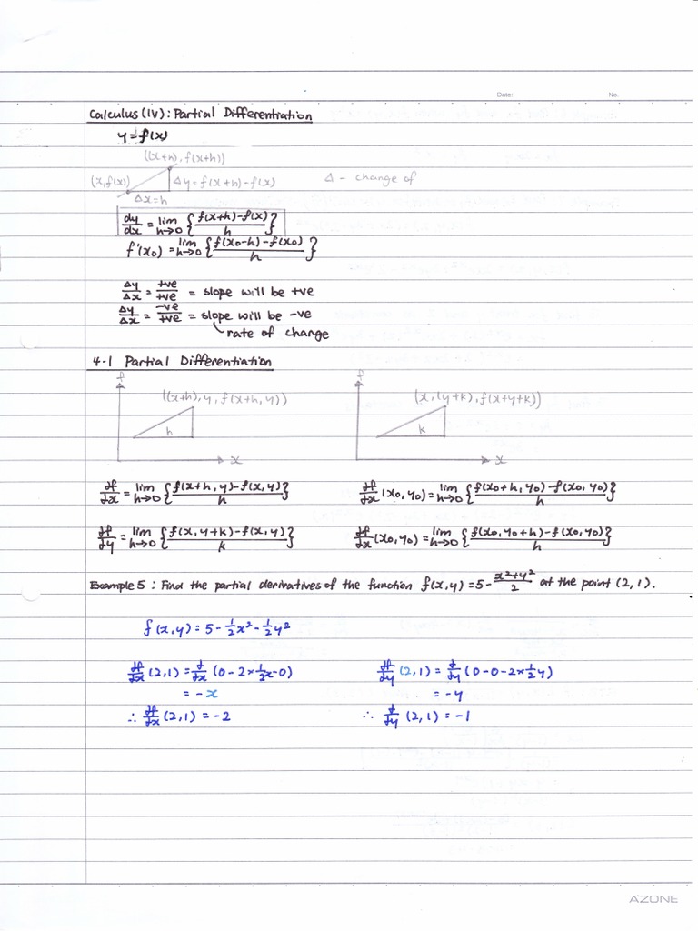 Calculus (IV) Partial Differentiation | PDF | Calculus