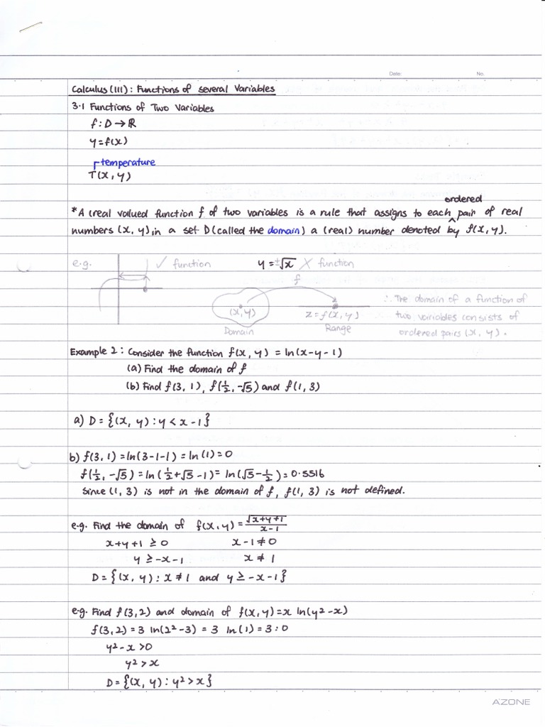 Calculus 3 Function Analysis Guide | PDF