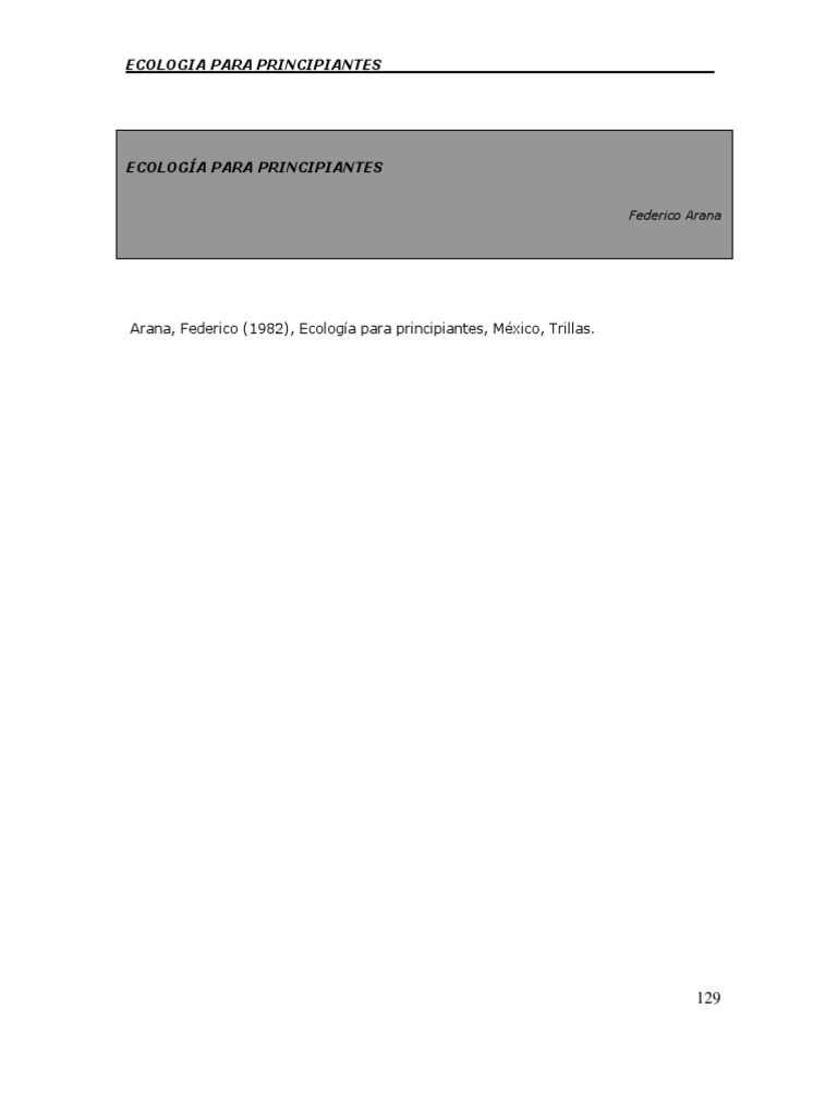 ECOLOGIa PARA PRINCIPIANTES | PDF | Ecología | Ecosistema