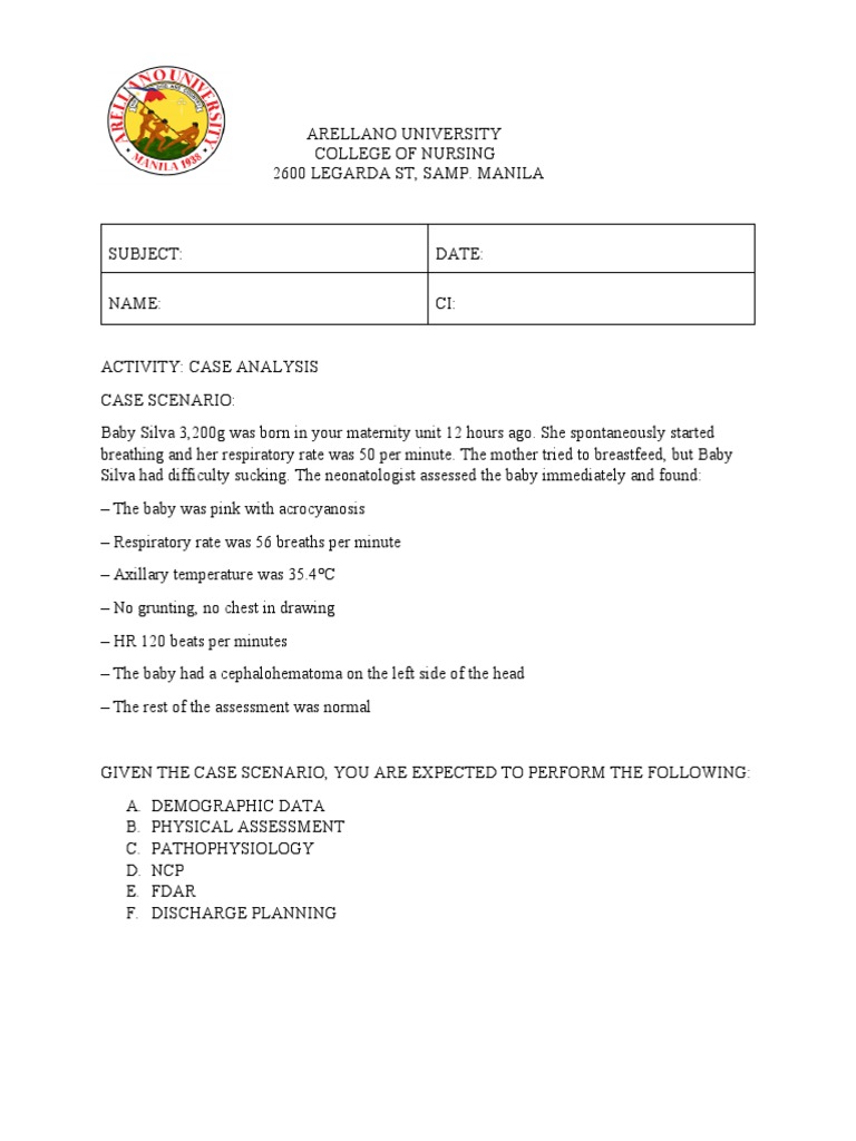 Newborn Case Analysis: Baby Silva | PDF