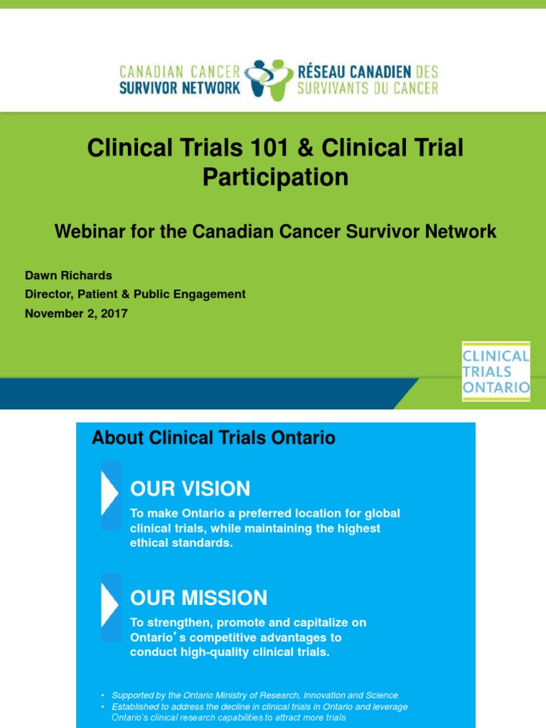 Clinical Trials 101 & Clinical Trial Participation: Webinar For The ...