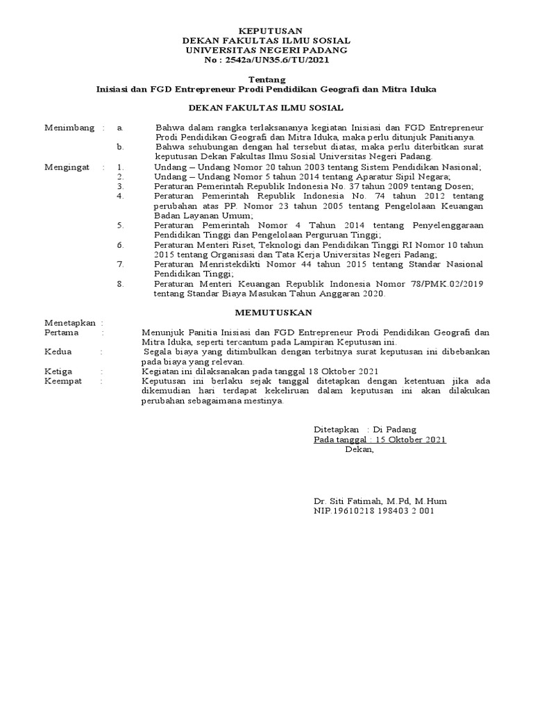 SK Panitia PIC Rahma | PDF