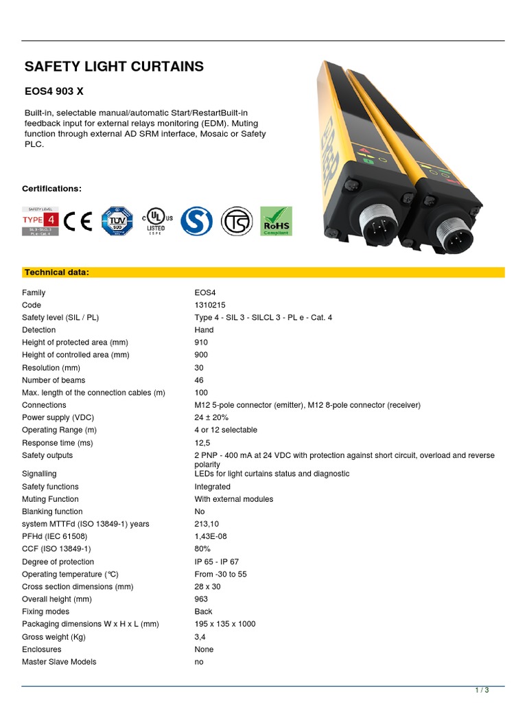 Datasheet EOS4 903 X | PDF | Programmable Logic Controller | Computing