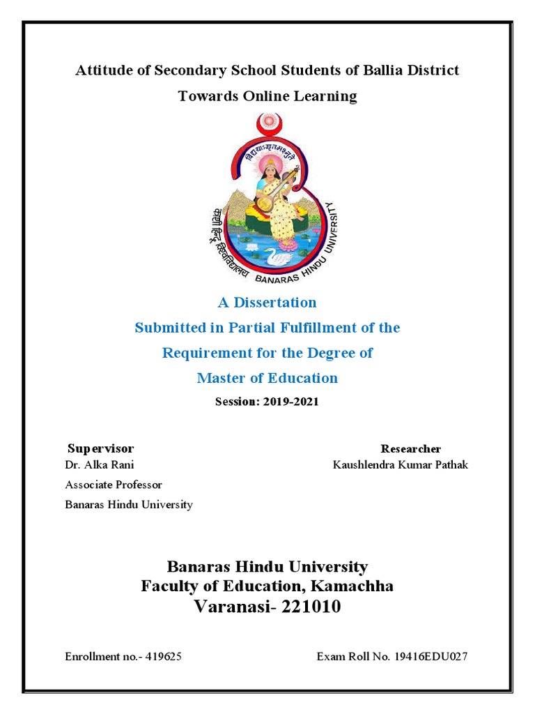 Attitude of Secondary School Students of Ballia District Towards Online ...