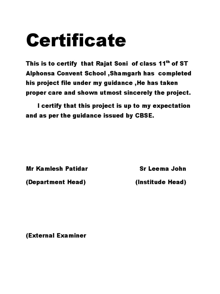 Certificate | PDF
