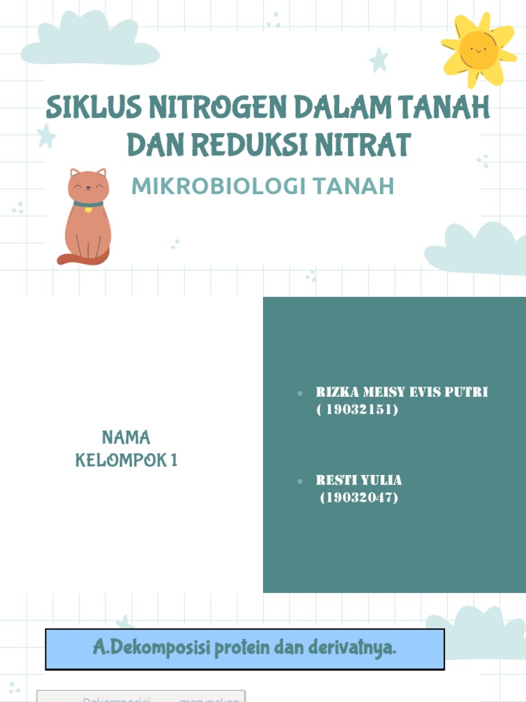 KELOMPOK 1-PPT SIKLUS NITROGEN DALAM TANAH DAN REDUKSI NITRAT ...