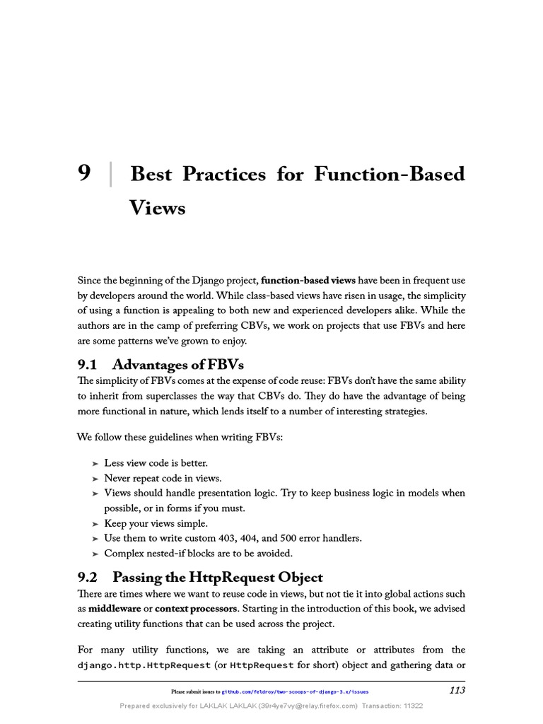 Two Scoops of Django 3.x by Daniel Audrey Feldroy (151-300) | PDF | Class (Computer Programming ...
