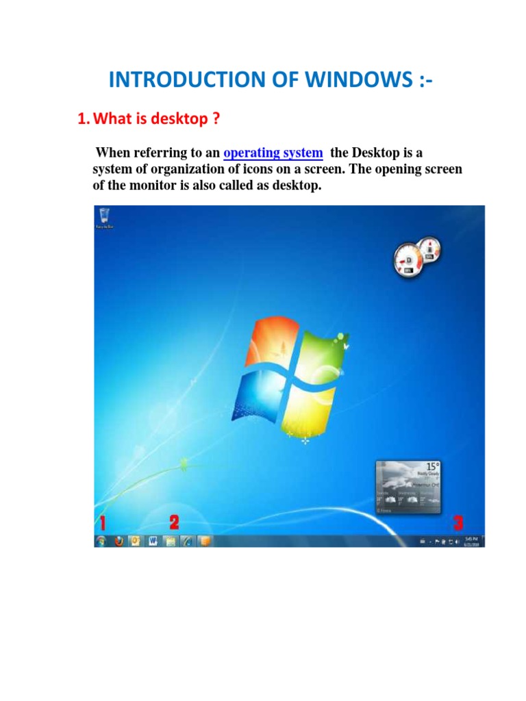 Introduction of Windows | PDF | Cursor (User Interface) | Computer File