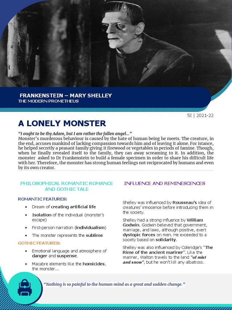A Lonely Monster: Frankenstein - Mary Shelley | PDF | Prometheus ...